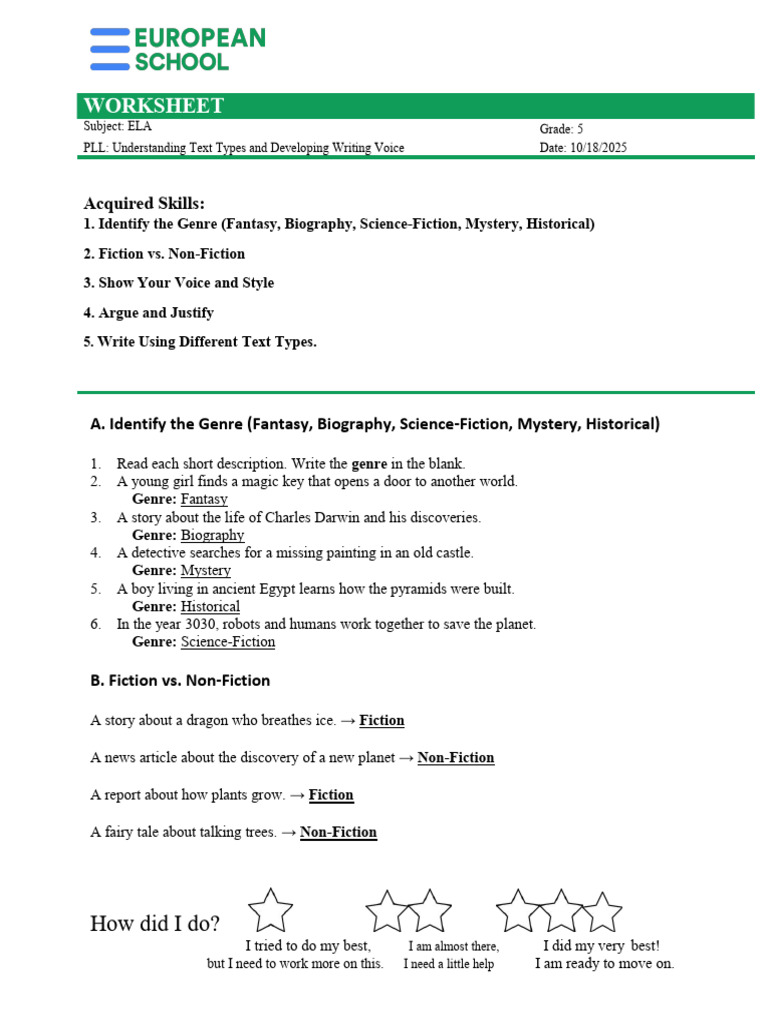 School Homework | PDF | Genre