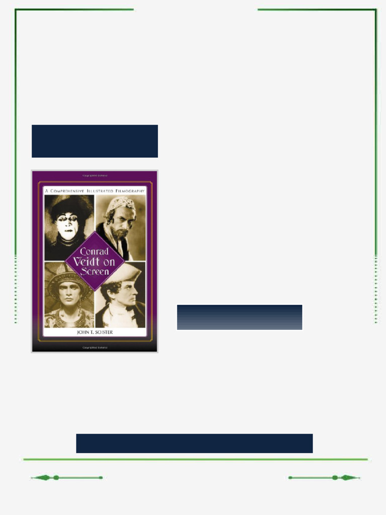 Conrad Veidt on Screen A Comprehensive Illustrated Filmography John T ...