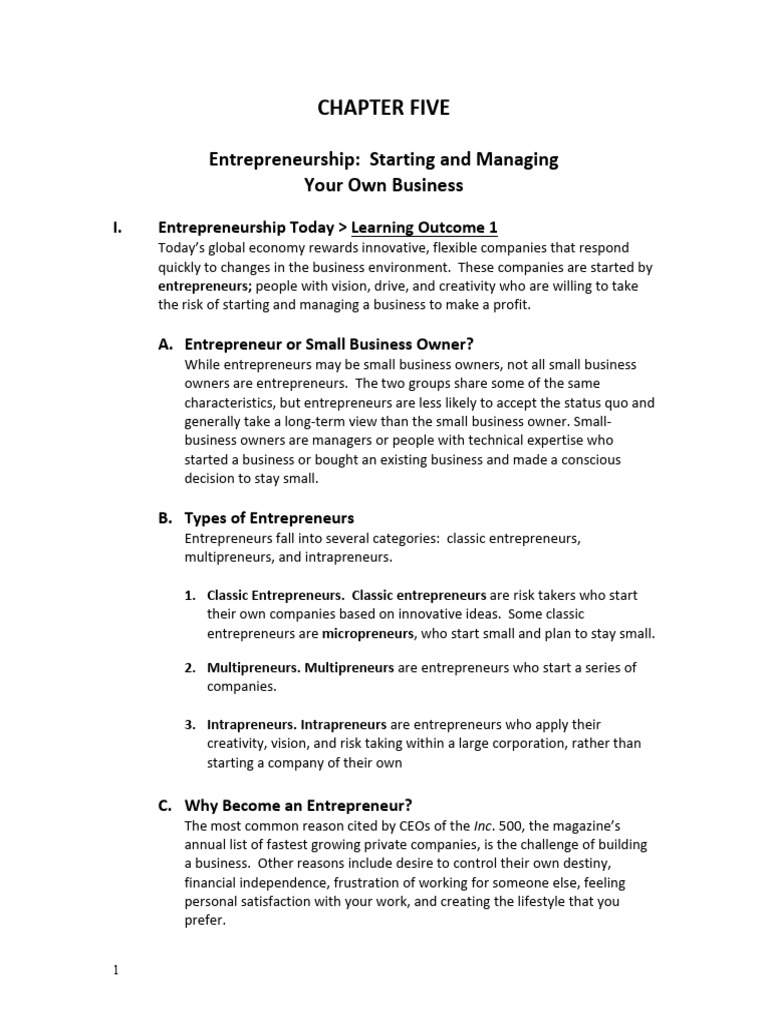 Entrepreneurship: Starting Your Business | PDF | Entrepreneurship ...