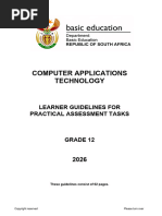 Mr Long's Grade 12 CAT PAT Guide | PDF | Html Element | Spreadsheet