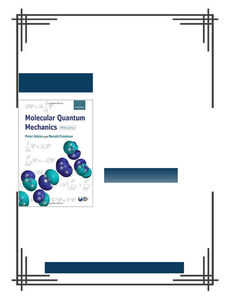 (eBook PDF) Molecular Quantum Mechanics 5th Edition eBook 2026 premium version | PDF | Electron ...