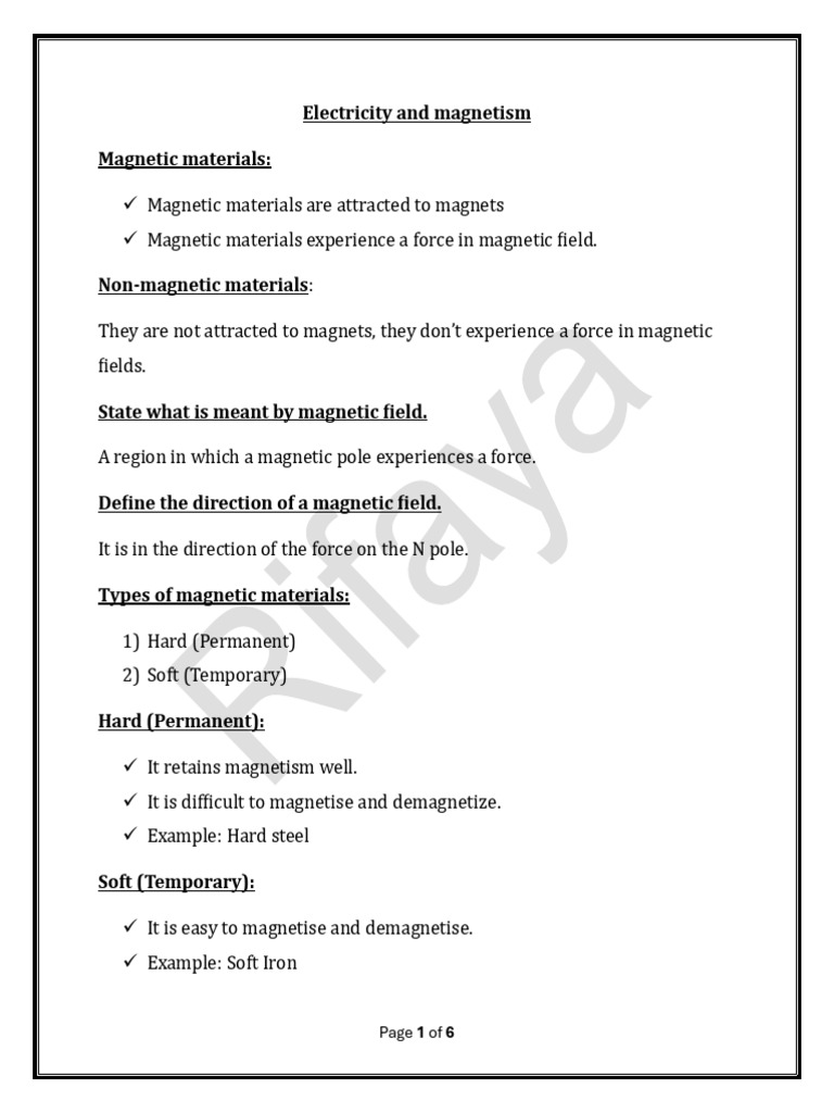 Understanding Electricity and Magnetism | PDF | Magnet | Magnetism