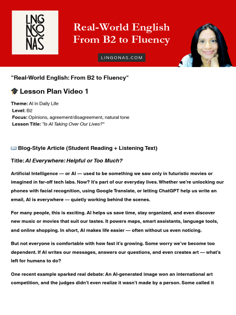 1 -01 Real World English Fluency AI | PDF | Artificial Intelligence ...