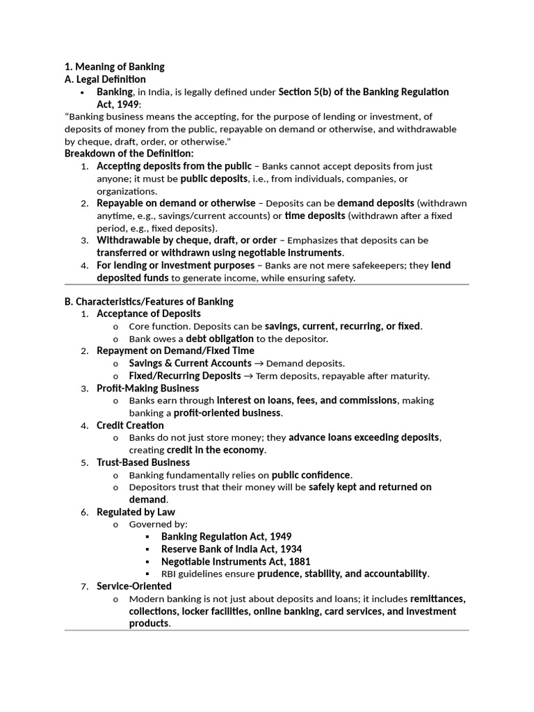 unit 2 - banking law | PDF | Banks | Lease