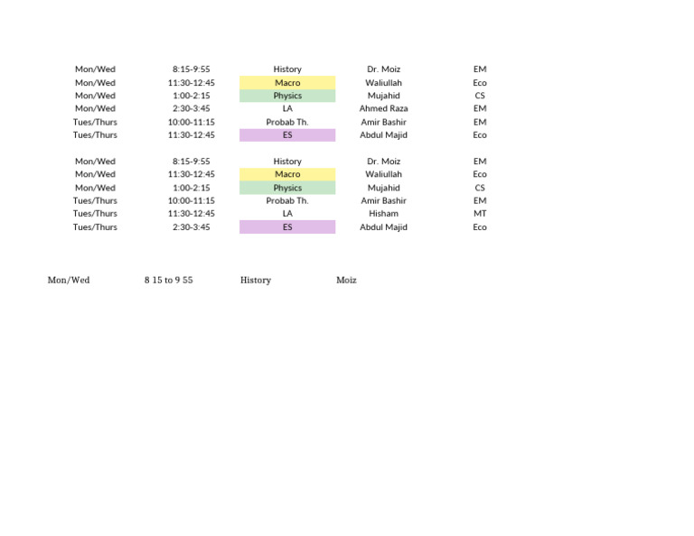 Class_Timetable | PDF