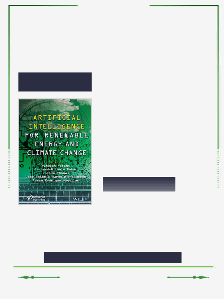 Artificial Intelligence for Renewable Energy and Climate Change 1st Edition Pandian Vasant eBook ...