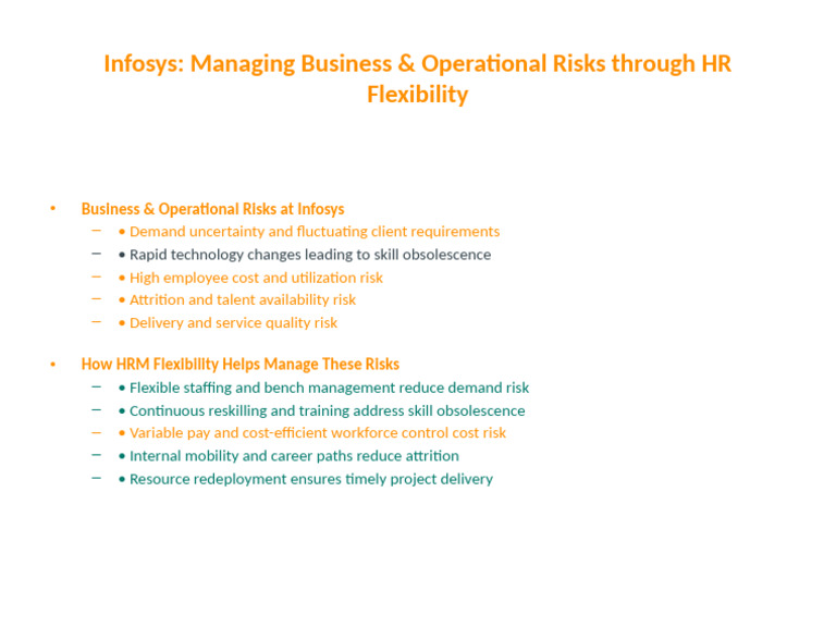 Managing Risks at Infosys with HR Flexibility | PDF