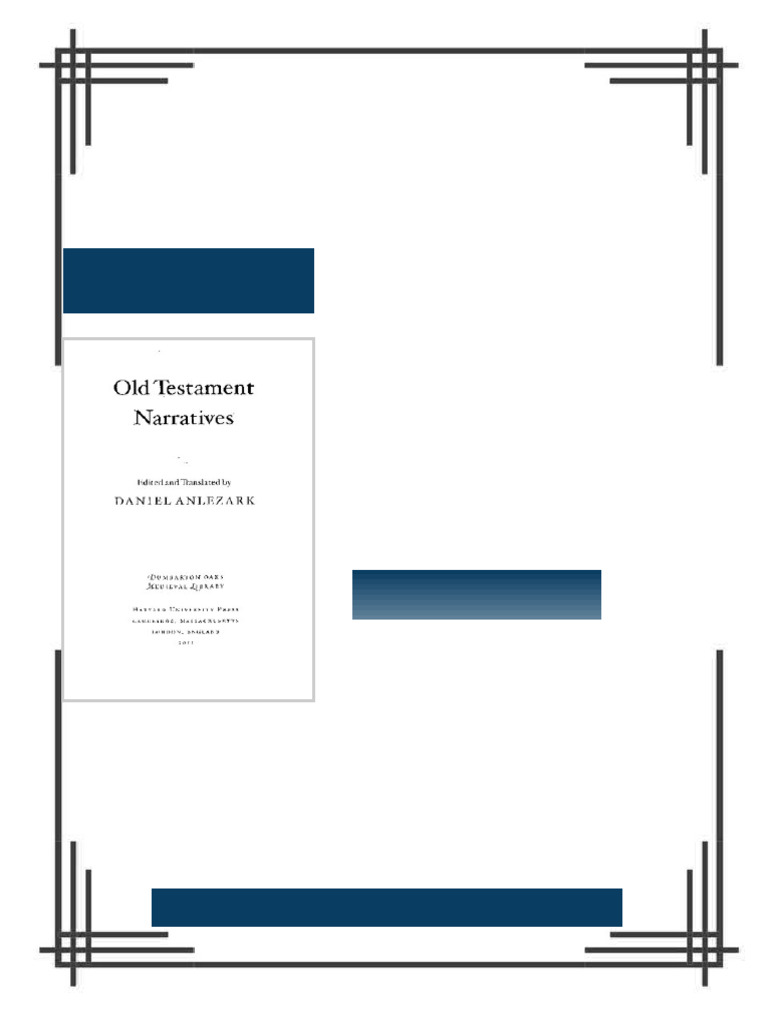 Old Testament Narratives Daniel Anlezark ebook upgraded layout | PDF