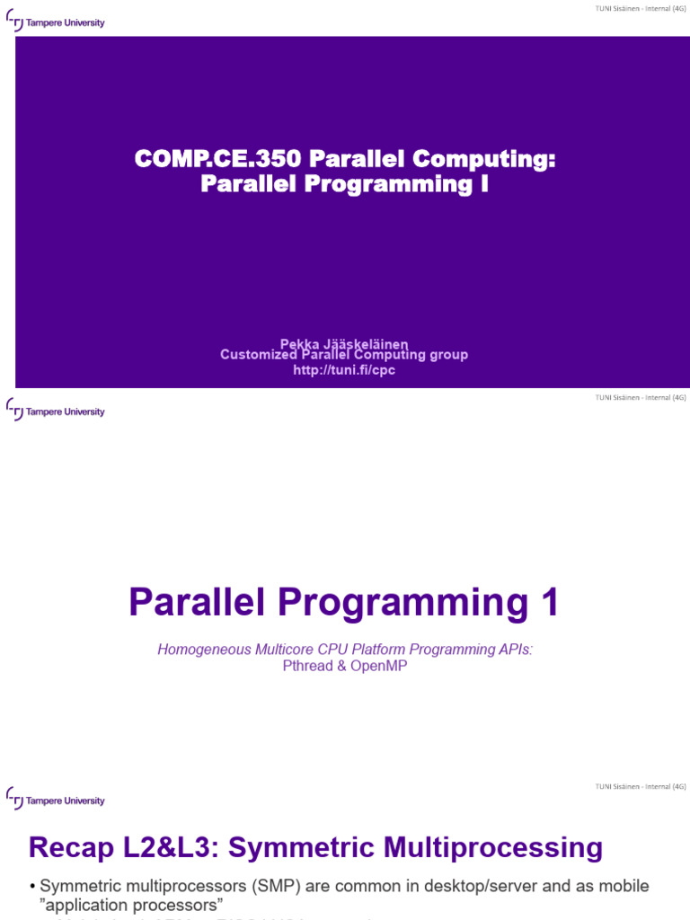 L07 Parallel Programming 1 | PDF | Multi Core Processor | Parallel Computing