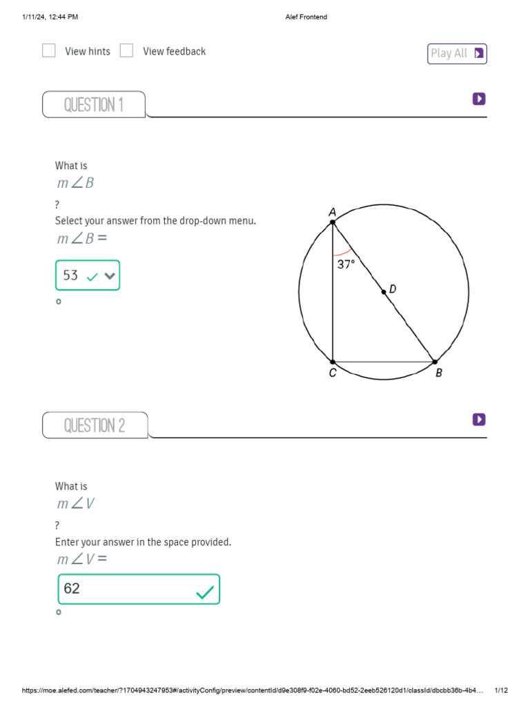 67 Inscribed Angles Inscribed Triangles, Quadrilaterals and Proof | PDF ...