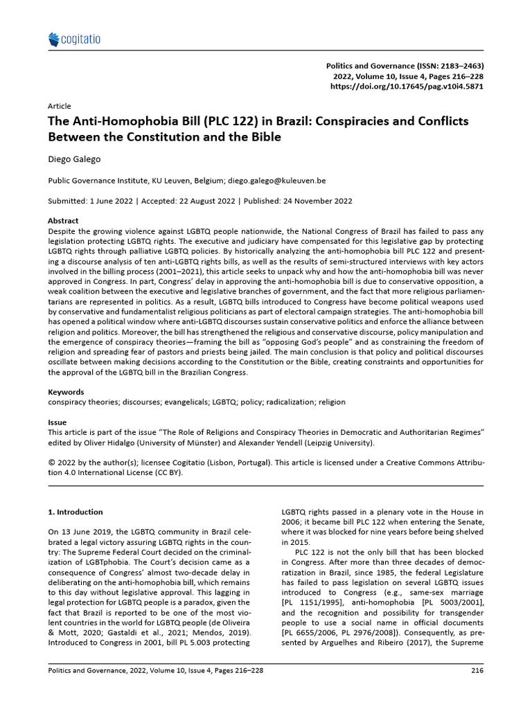 PaG 10 (4) - The Anti-Homophobia Bill (PLC 122) in Brazil_ Conspiracies ...