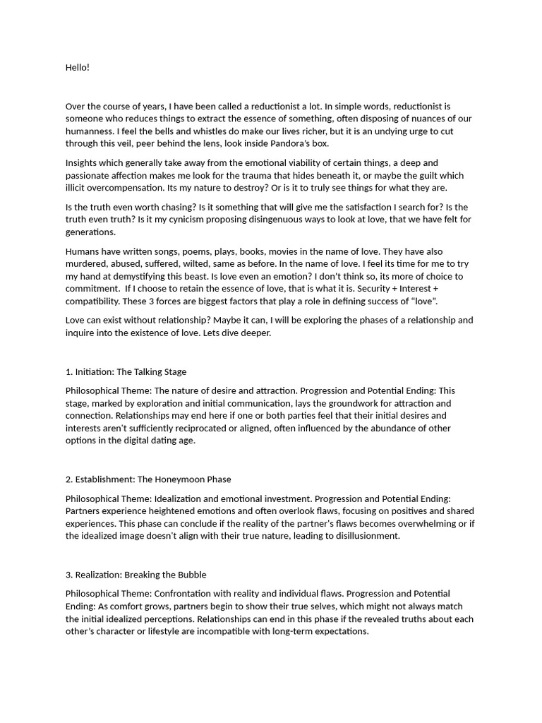 Analyzing Our Conversation | PDF | Love | Psychological Concepts