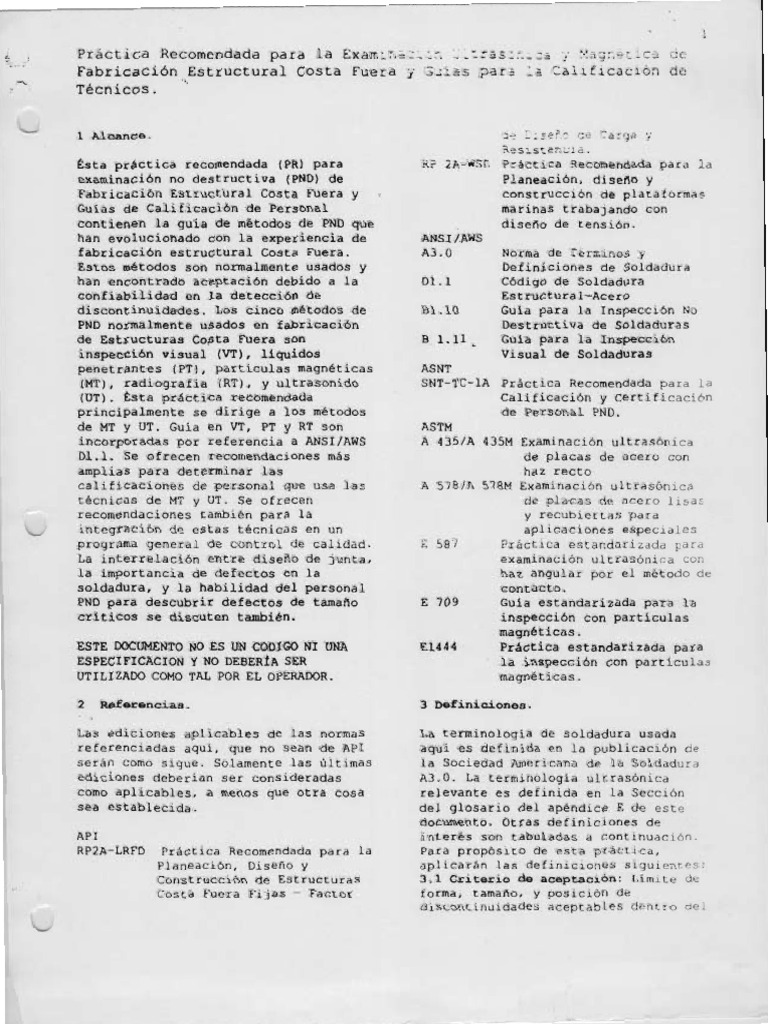 API RP 2x Español | PDF