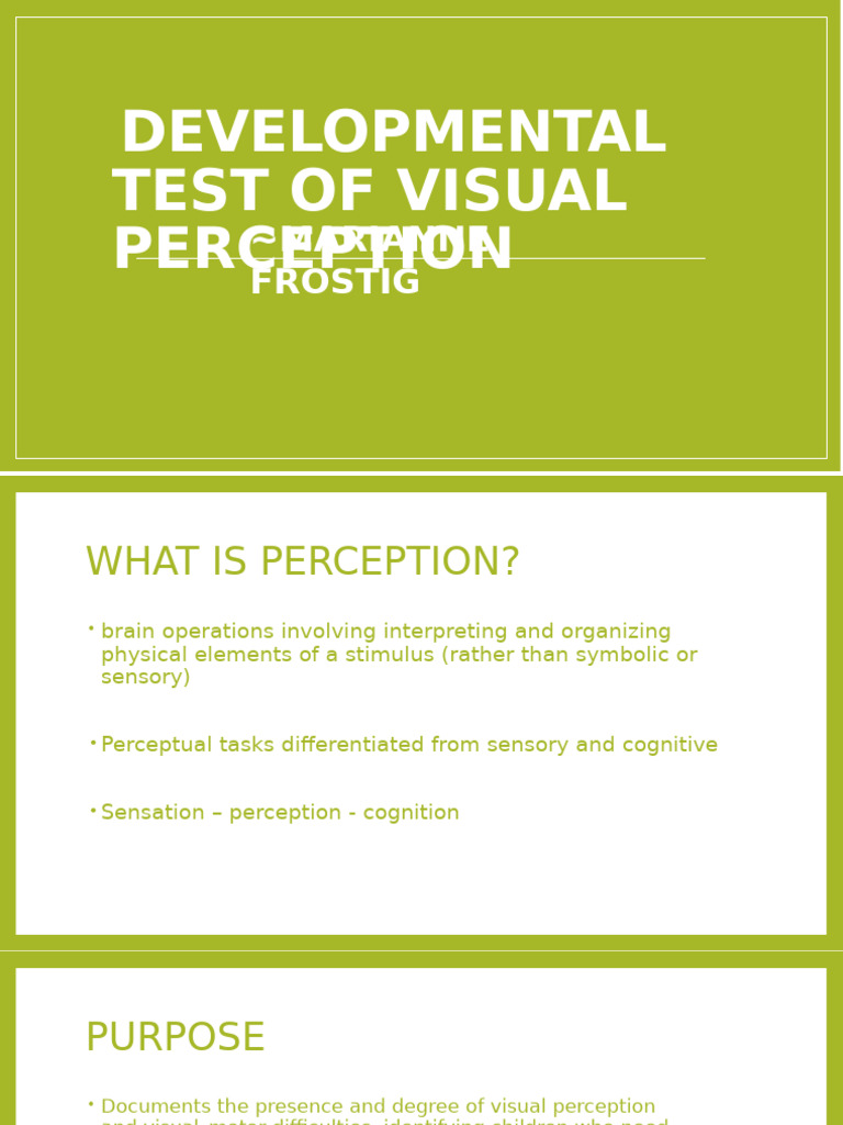 Developmental Test of Visual Perception 2023 | PDF | Perception ...