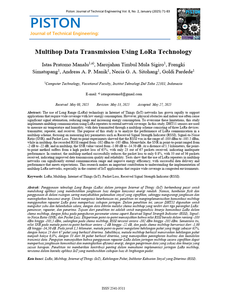 Multihop_Data_Transmission_Using_LoRa_Technology | PDF | Information ...