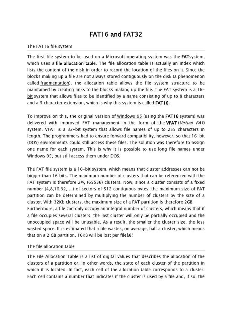 Fat16_and_Fat32 | PDF | Operating System Technology | Computing