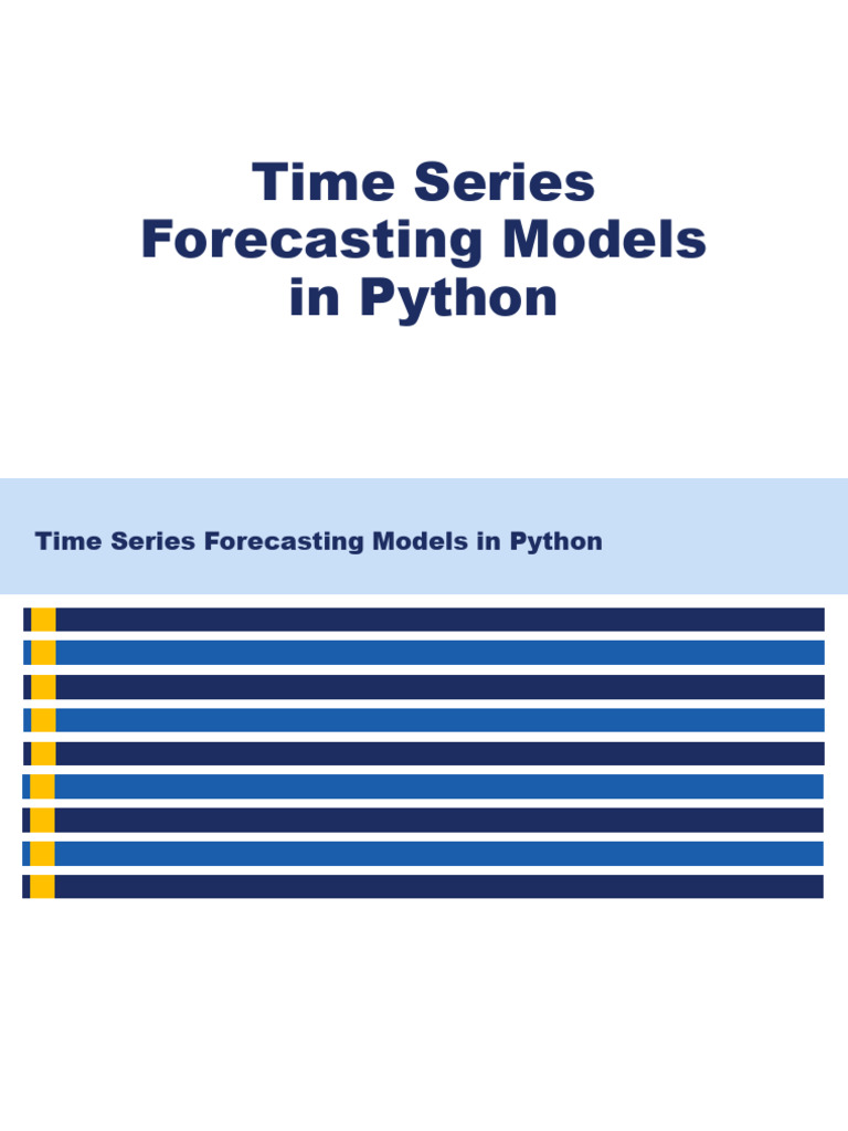 Forecasting Models and Time Series in Python - Notas de Aula | PDF | Autoregressive Integrated ...