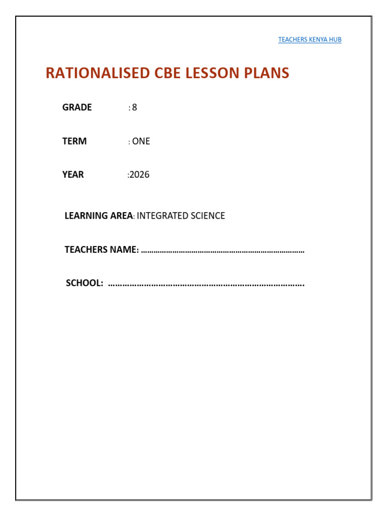 Term 1 Grade 8 Integrated Science Lesson Plan | PDF | Gases | Heat