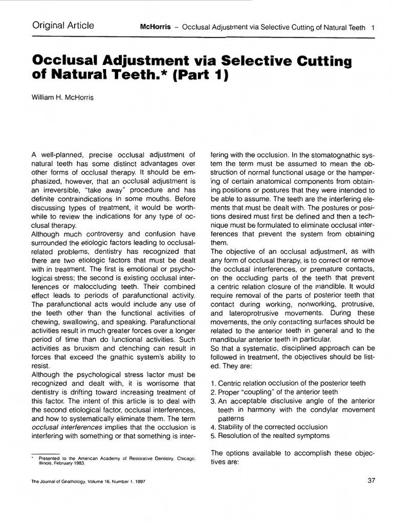 Mc Horris 1997 | PDF | Joint | Musculoskeletal System