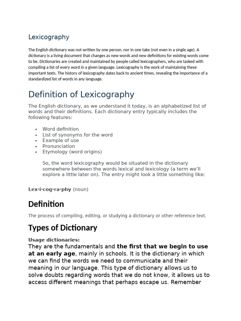 Assignment | PDF | Lexicography | Linguistics