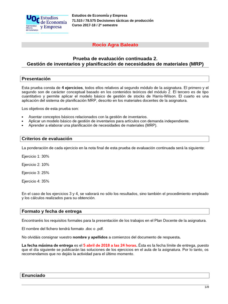 71515_20172_PEC2 | PDF | Producción y fabricación | Business