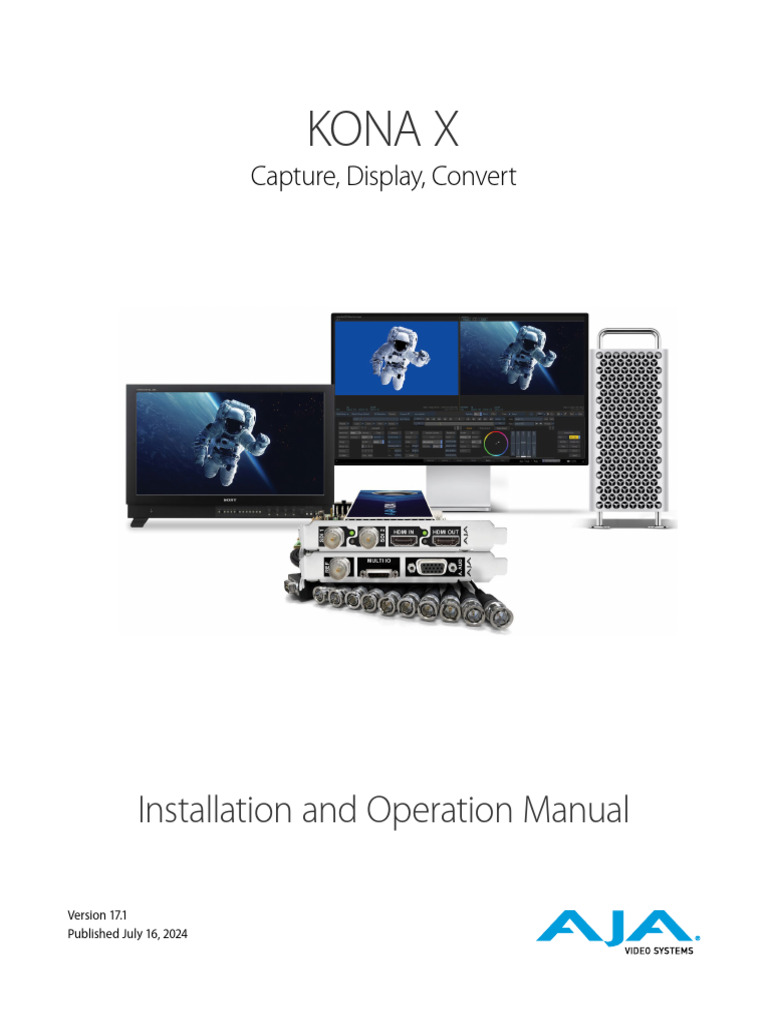 AJA_Manual_KONA-X | PDF | Hdmi | Mac Os