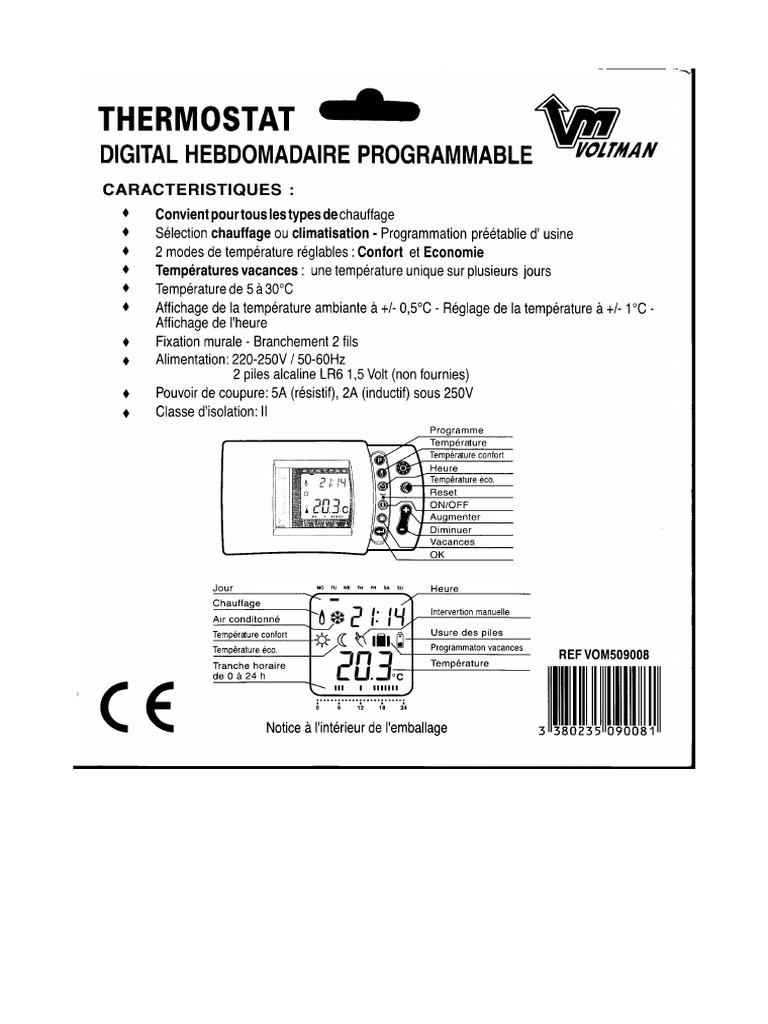 Thermostat Voltman | PDF