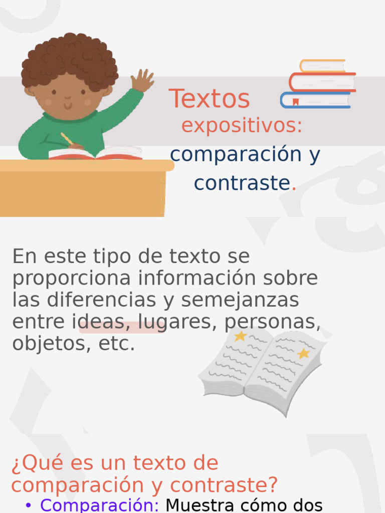 Expositivo Comparación y Contraste. | PDF