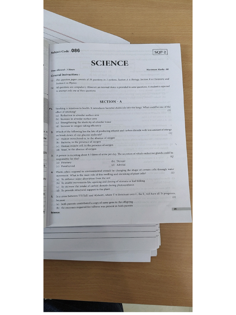 Sample Paper 2 Science | PDF