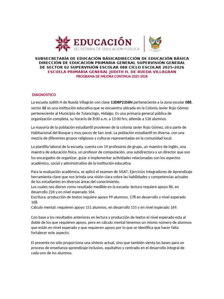 Programa de Mejora 24-25. | PDF | Plan de estudios | Enseñando