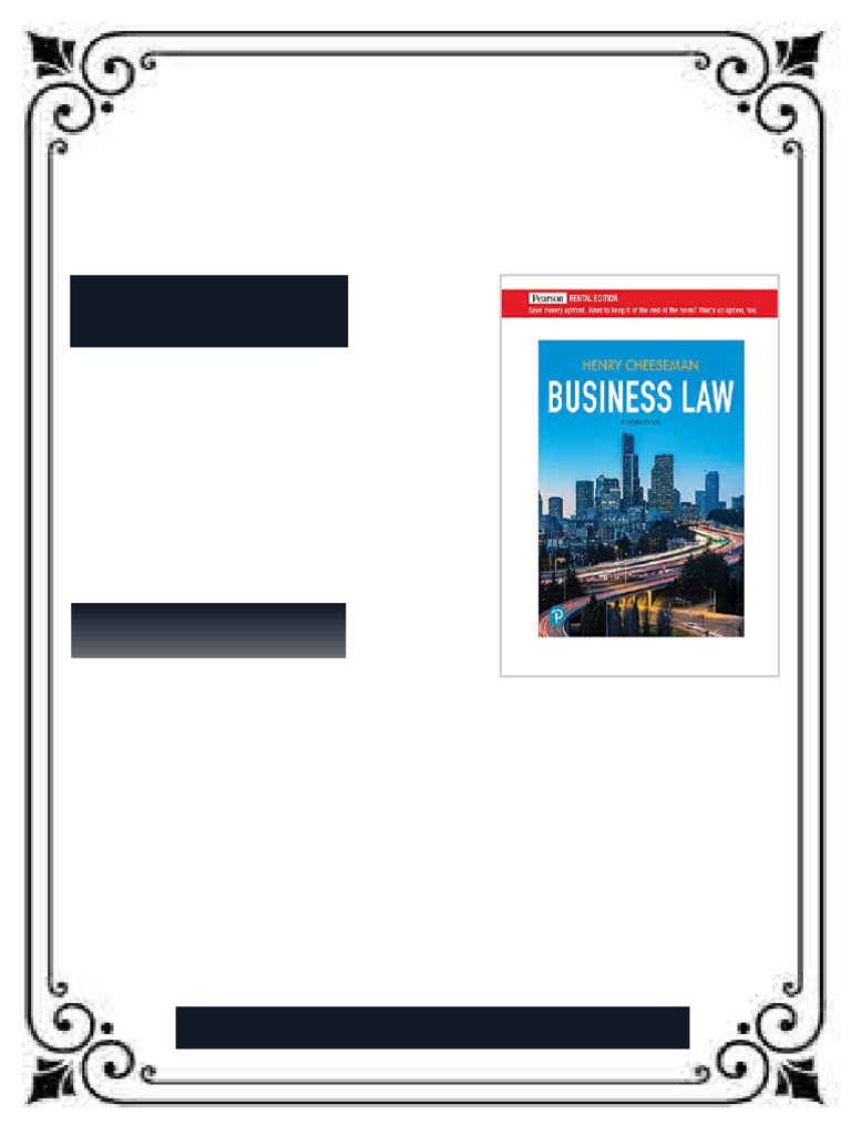 Business Law, 11e Henry R. Cheeseman eBook chapter-indexed pdf | PDF ...