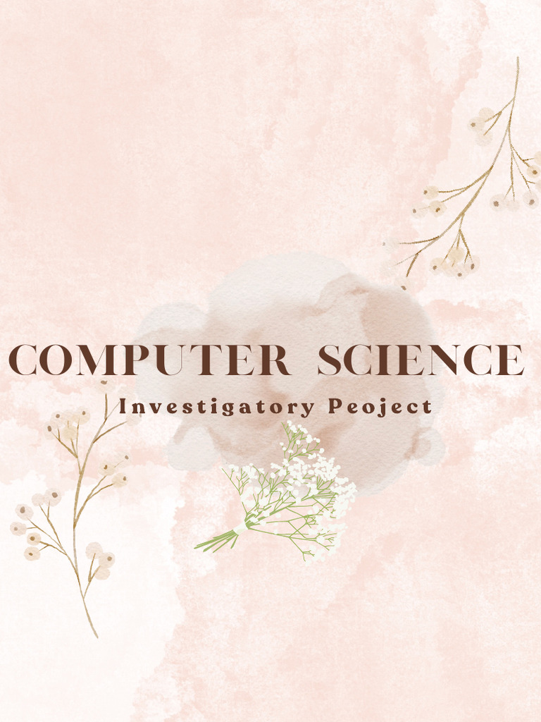 Computer Sci Final | PDF