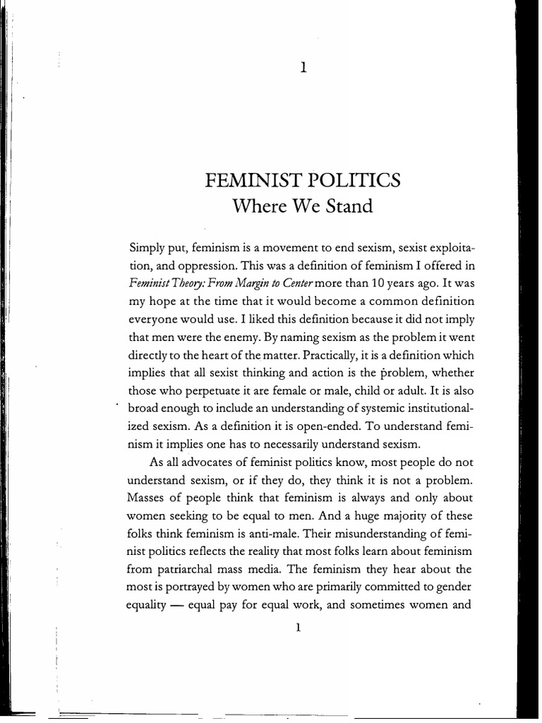 bell_hooks-feminism_is_for_everybody_CH1 | PDF | Feminism | Gender Studies