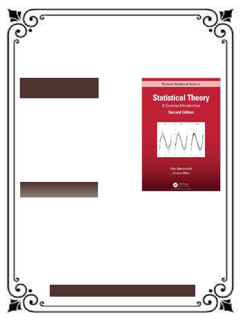 Statistical Theory A Concise Introduction 2nd Edition Felix Abramovich Ya Acov Ritov eBook ...