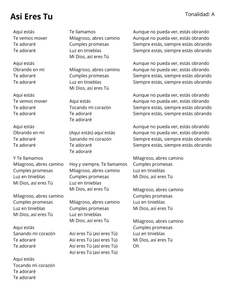 Asi Eres Tu | PDF
