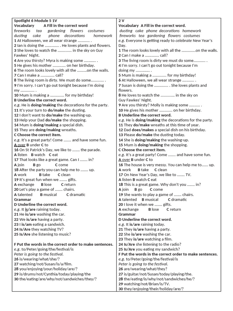 Spotlight 6 Module 5 v1.2 | PDF