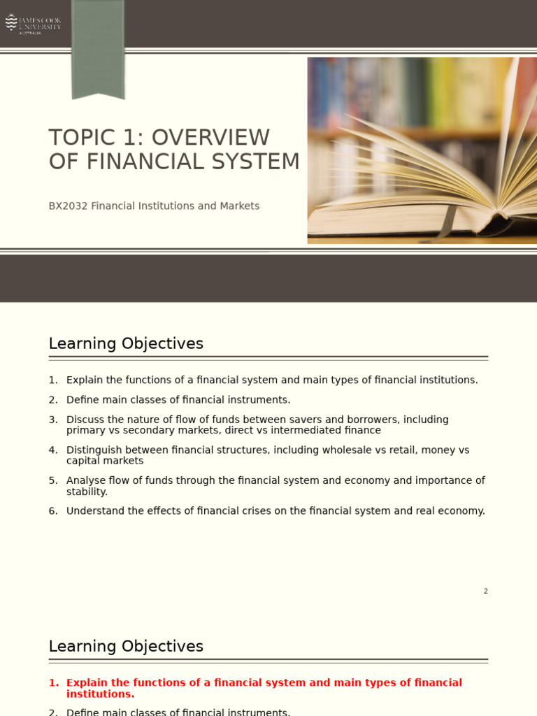 Overview of Financial Systems & Institutions | PDF | Basel Ii | Capital ...