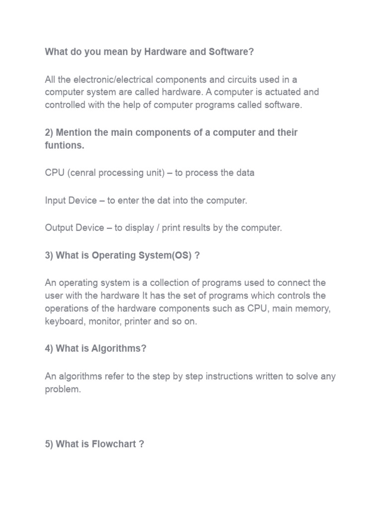 C Programming Basic Viva Questions | PDF | Computer Data Storage ...