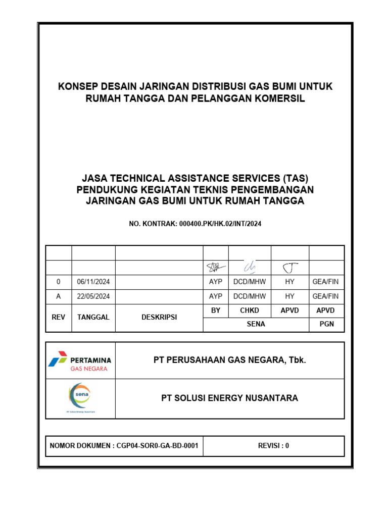 Desain Jaringan Gas Bumi untuk Rumah Tangga | PDF