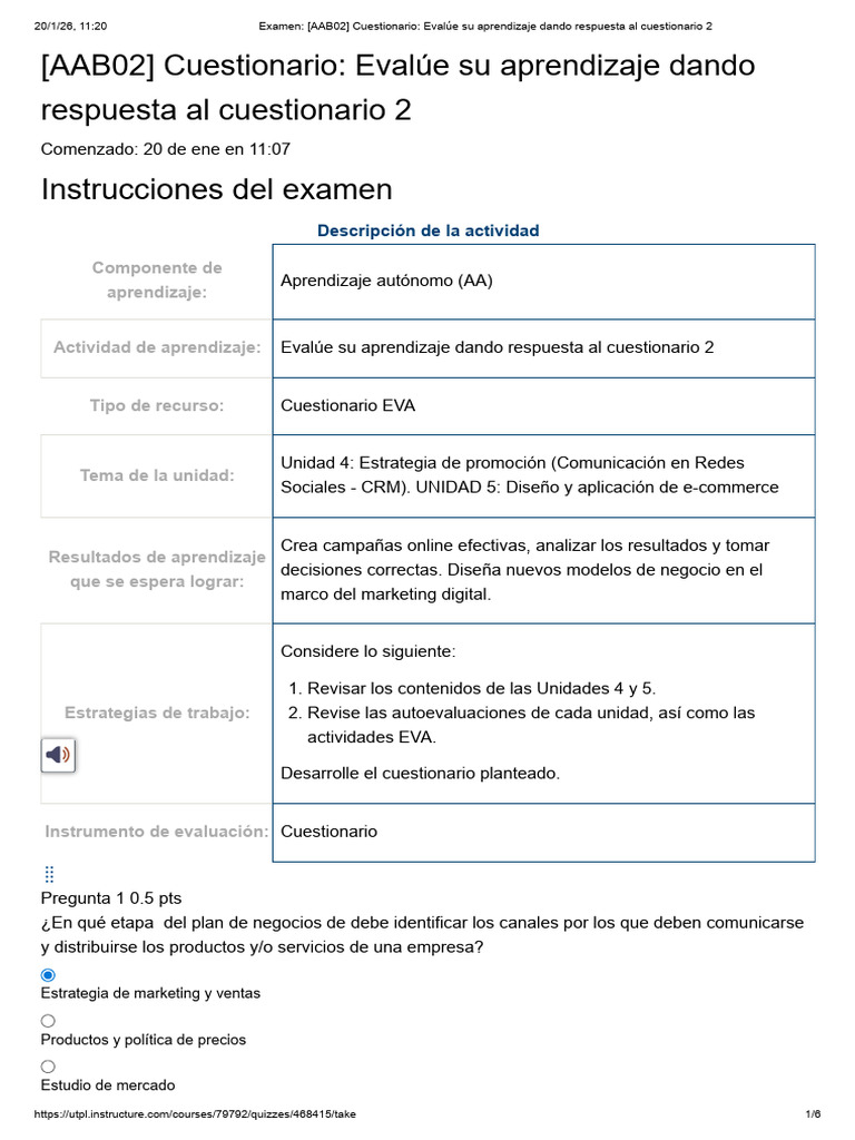 Examen_ [AAB02] Cuestionario_ Evalúe su aprendizaje dando respuesta al ...