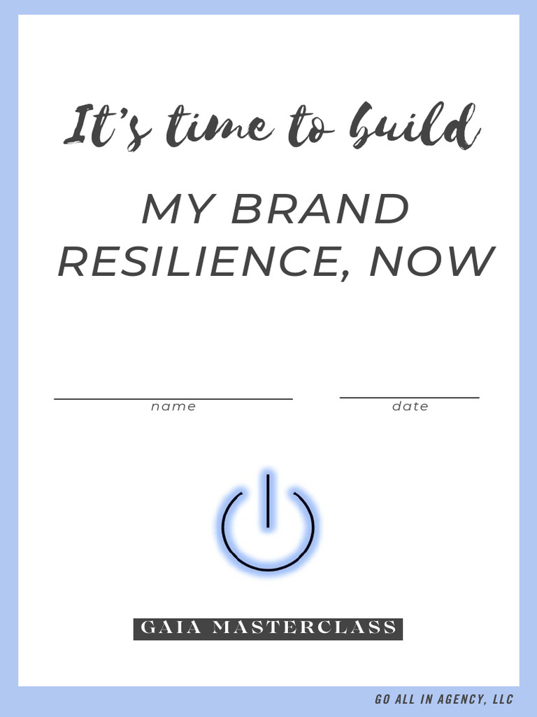 GAIA Masterclass: Building Brand Resilience | PDF