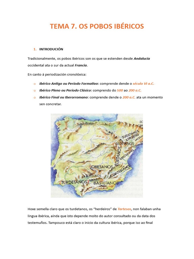 Tema 7. Os Pobos Ibéricos | PDF