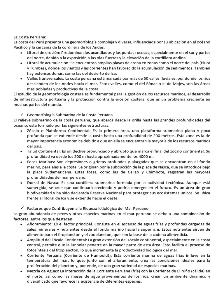 La Geomorfología Litoral y Costa | PDF | Costa | Zona litoral
