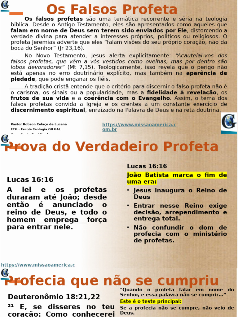 Prova de Profeta - Interpretado | PDF | Jesus | Deus