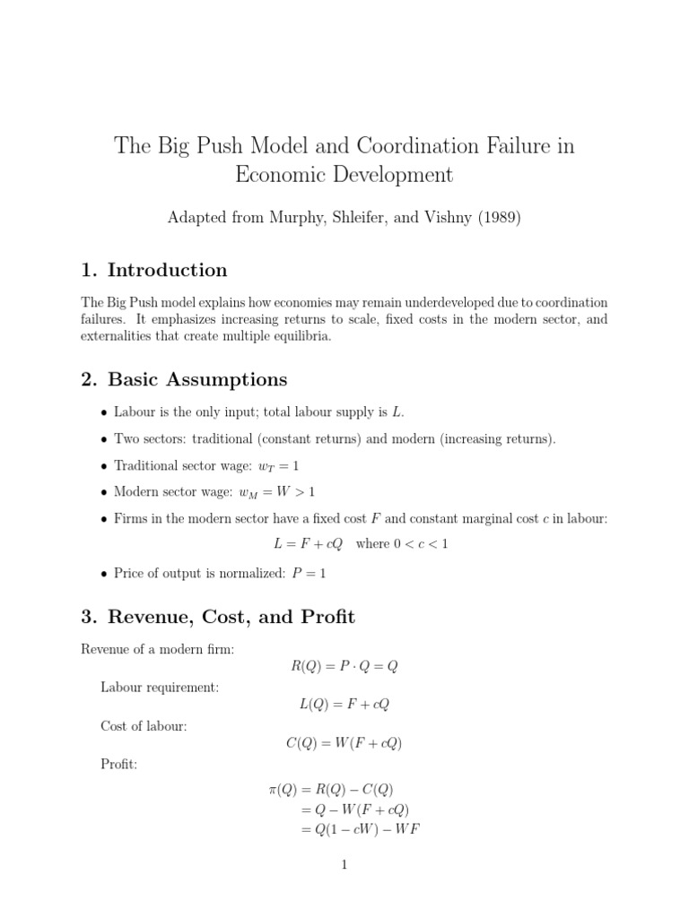 Big Push | PDF | Microeconomics | Business Economics