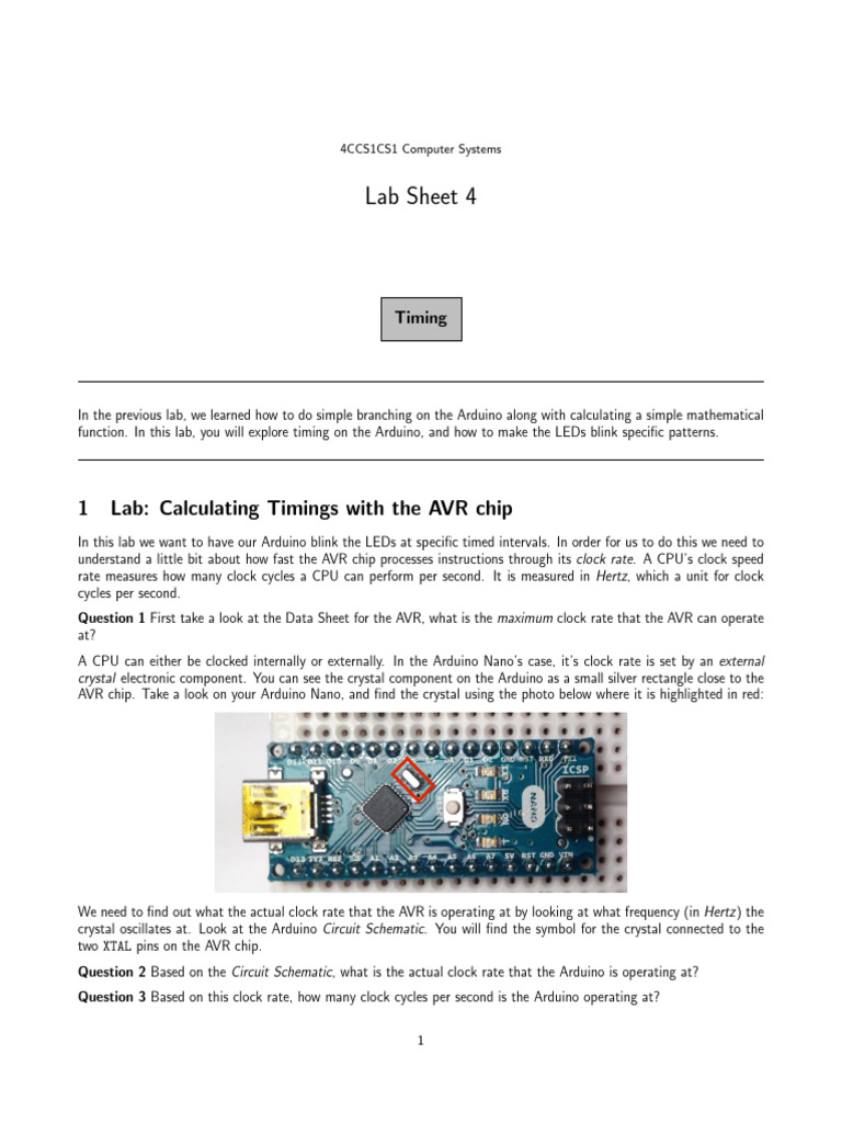 CS1_Lab_4 | PDF | Control Flow | Arduino