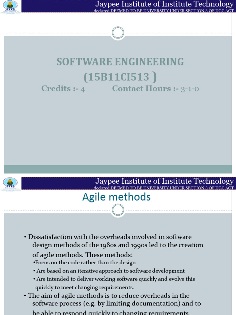 lecture4-5.pptx | PDF | Scrum (Software Development) | Agile Software Development