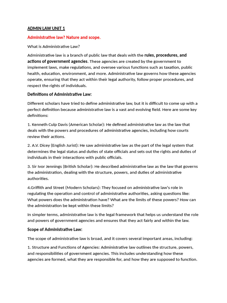 Understanding Administrative Law Basics | PDF | Rule Of Law ...
