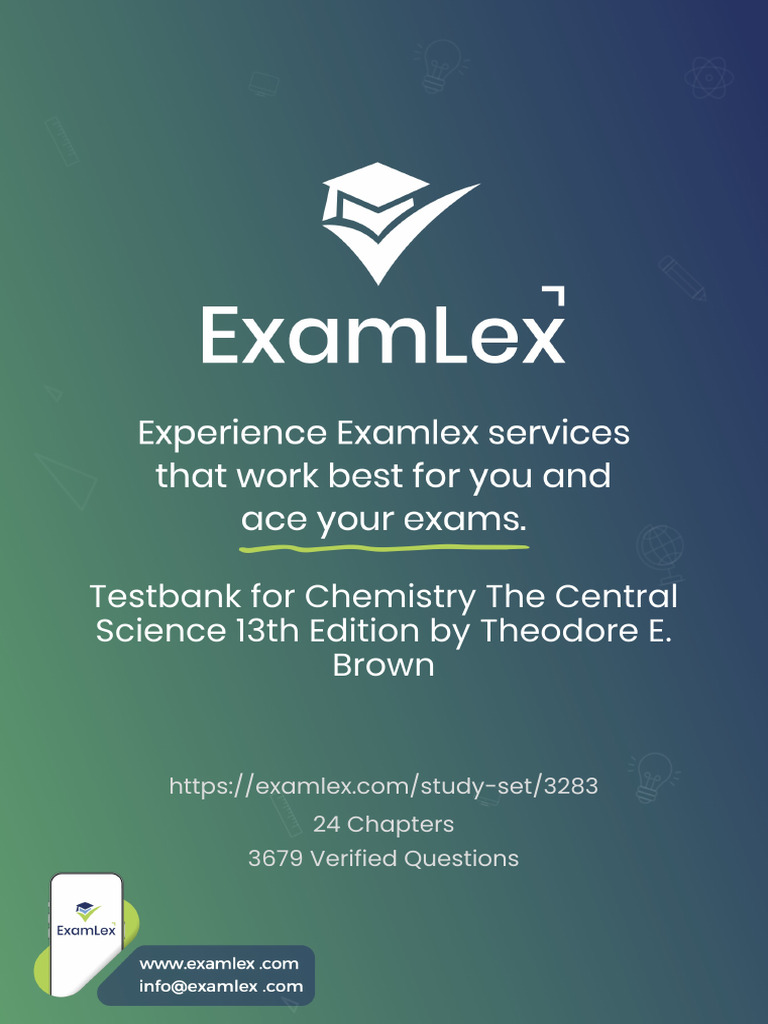 Testbank for Chemistry the Central Science 13th Edition by Theodore E ...