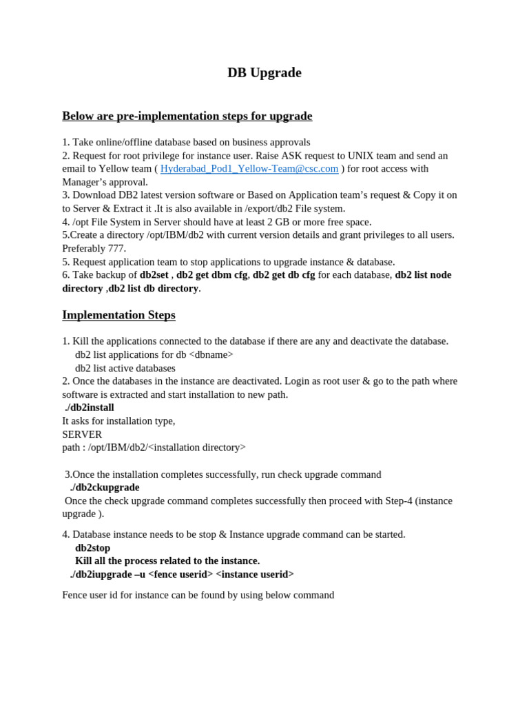 DB Upgrade (1) | PDF | Ibm Db2 | Databases
